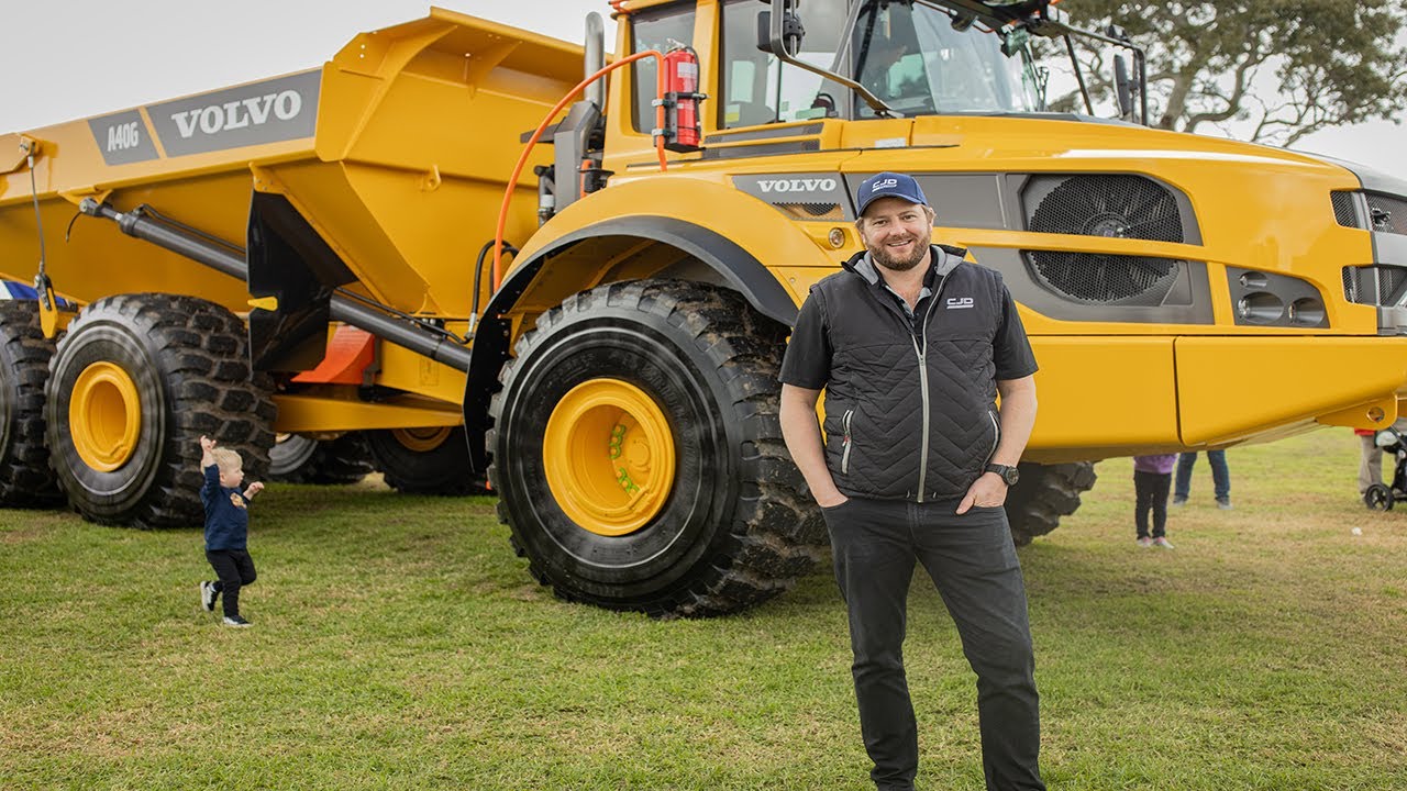The class leading Volvo A40G Articulated Hauler with Andrew Hagan from CJD Equipment.