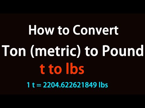 How to Convert Ton (metric) to Pound?