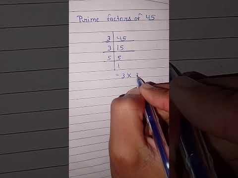 Prime factors of 45 #shorts #viralvideo #trending #trendingshorts