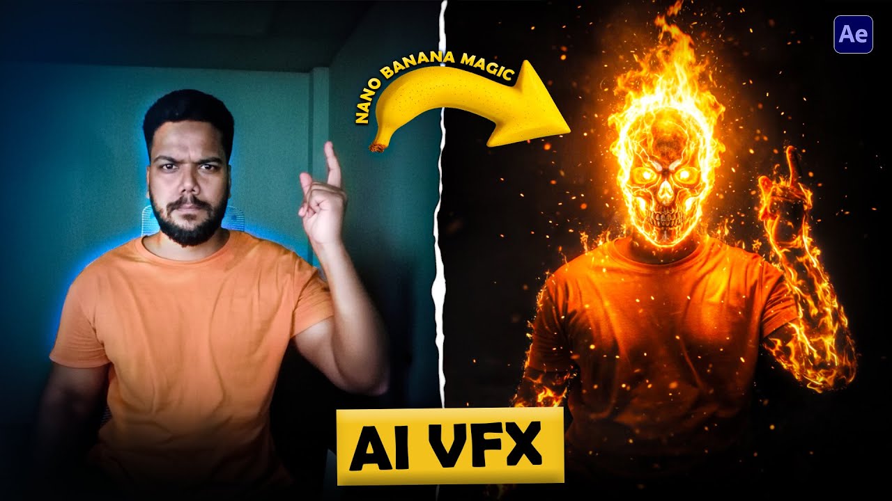 Turn Yourself into Fire Using AI + After Effects!