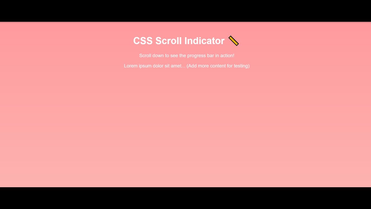 CSS Scroll Indicator with HTML, CSS, and JavaScript | Step-by-Step Guide
