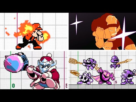 (NEW) All Retro Final Smashes | Super Smash Flash 2 v1.4
