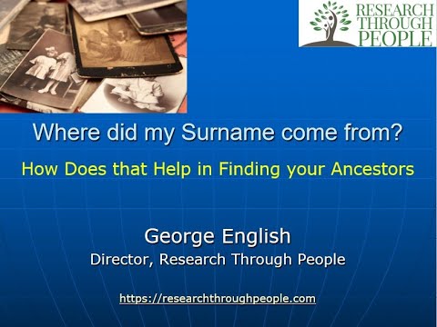 Find out where surnames originate