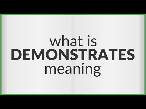 Demonstrates | meaning of Demonstrates
