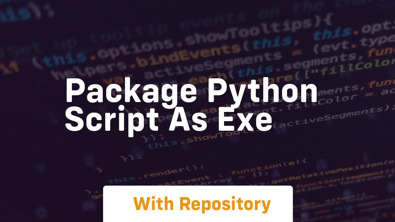 package python script as exe