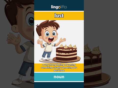 🇬🇧 Lust Meaning : Flash Card : Learn English Vocabulary