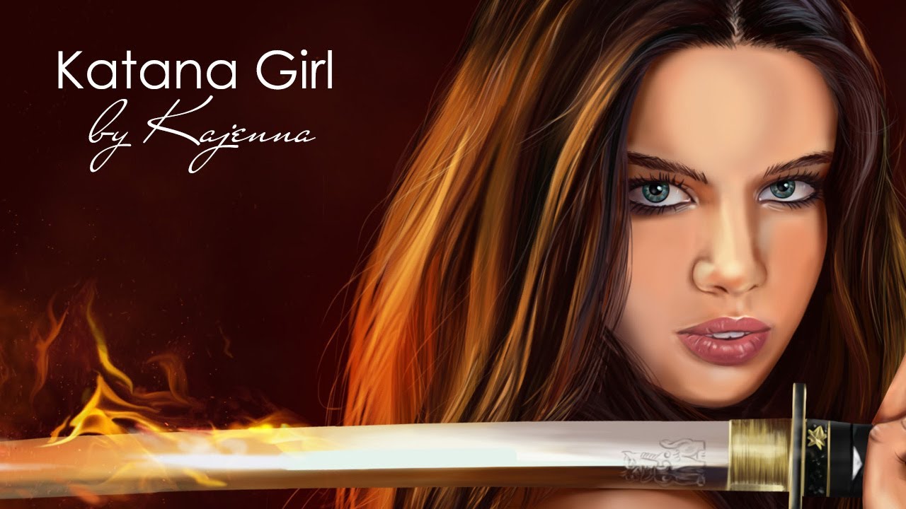Katana Girl. Speed painting  by Kajenna