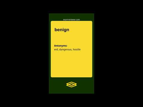 benign - definition and use (Word of the Day) | examreviewer