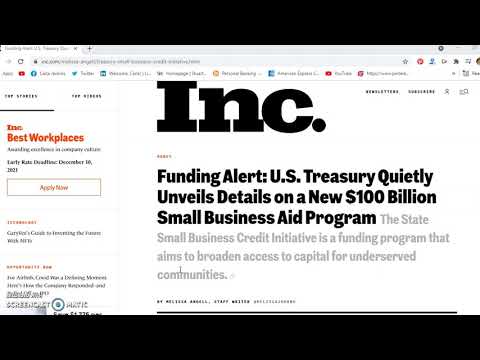 Breaking News: New $10 Billion For Federal Small Business Credit Initiative Program