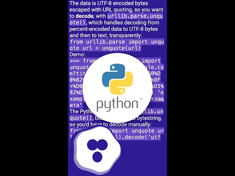 Url decode UTF-8 in Python #shorts