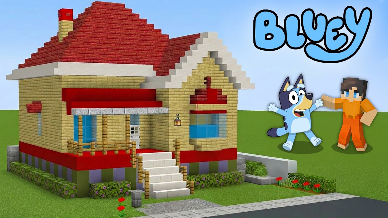 How to Build a BLUEY House in Minecraft