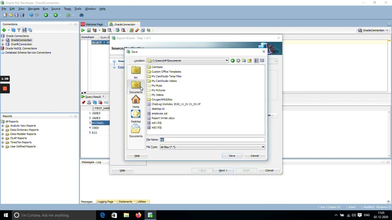 How to use SQL Developer tool to create insert scripts?