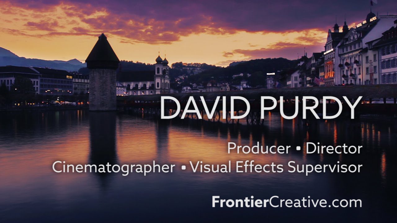 Directing, Cinematography, & Visual Effects Reel for David Purdy