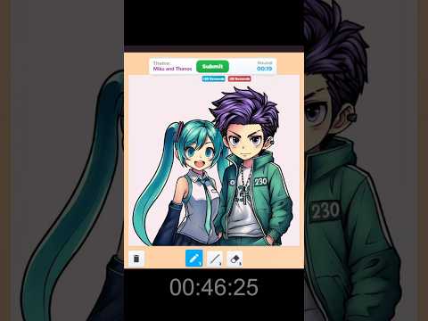 Let's draw Miku & Thanos from Squid Game Season 2 in Roblox Speed Draw