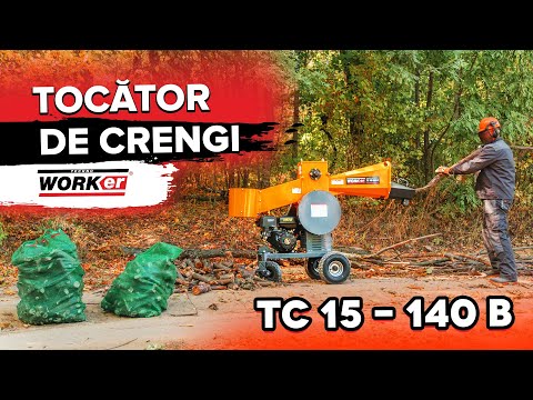 Puternic cu adevărat Tocator de crengi TECHNOWORKER TC 15-140 B!