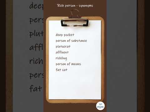 Rich person synonyms