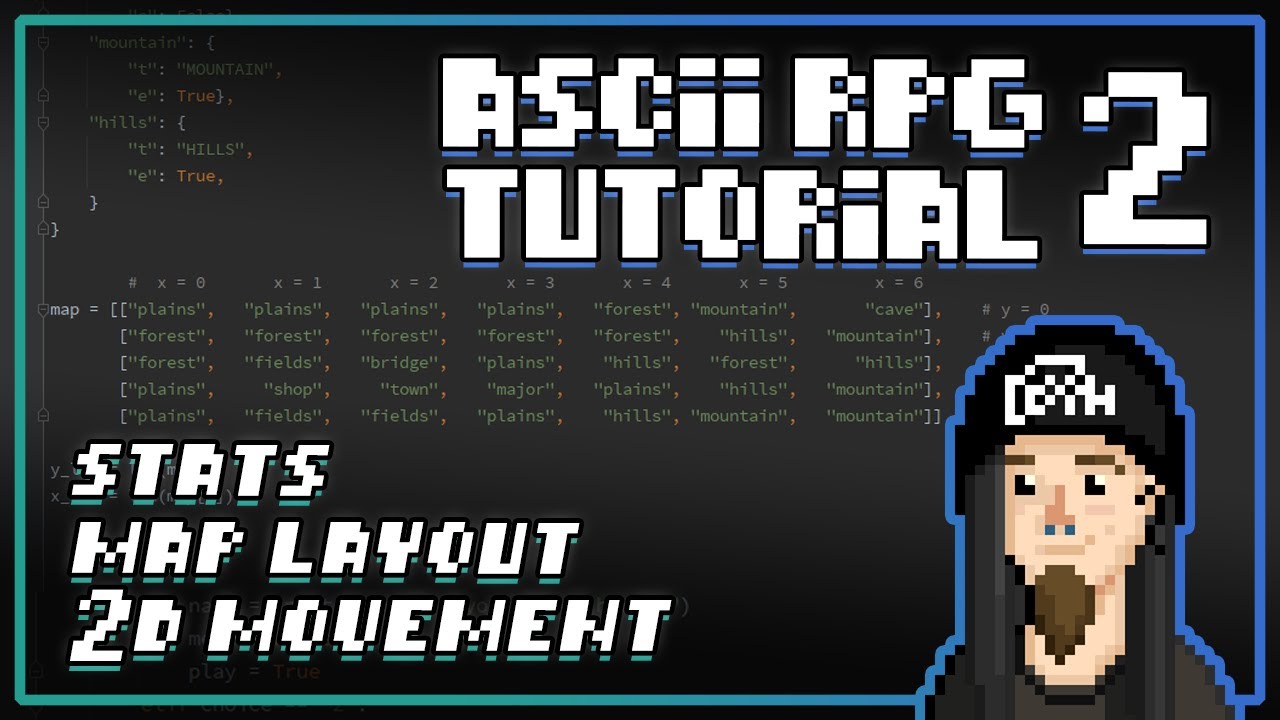 Python ASCII RPG Tutorial #2 (Stats, Map, Movement)