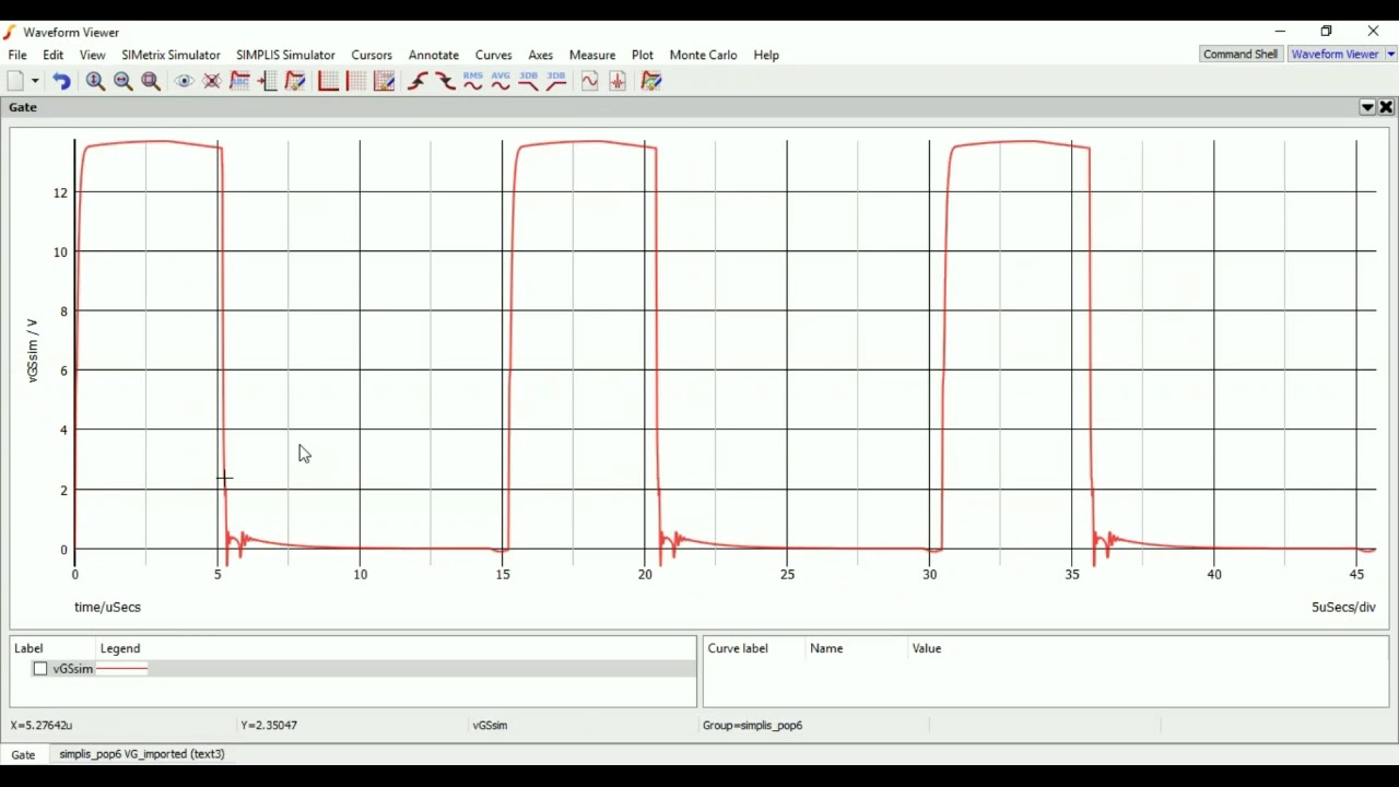 Comparing SIMetrix/SIMPLIS Waveforms to Measured Data
