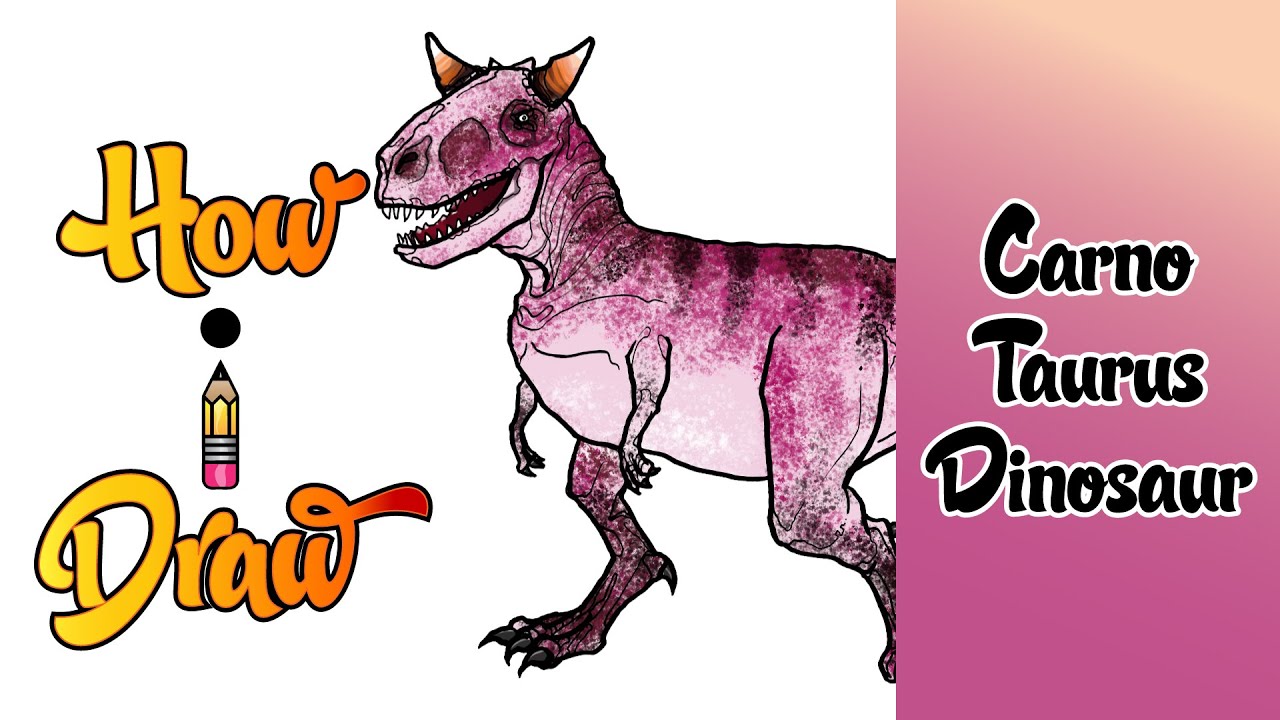 How I Draw a CARNOTAURUS DINOSAUR