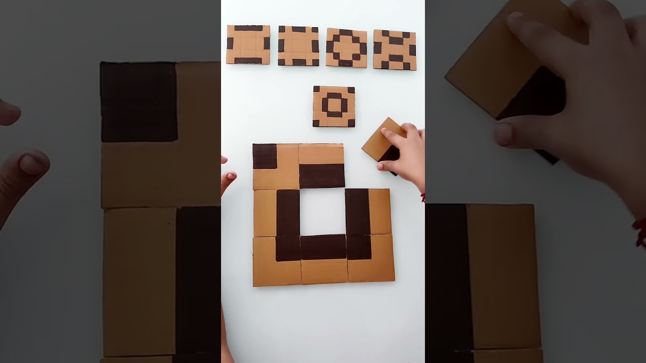 Pattern Puzzle with cardboard | DIY puzzle game | DIY activities | cardboard toy
