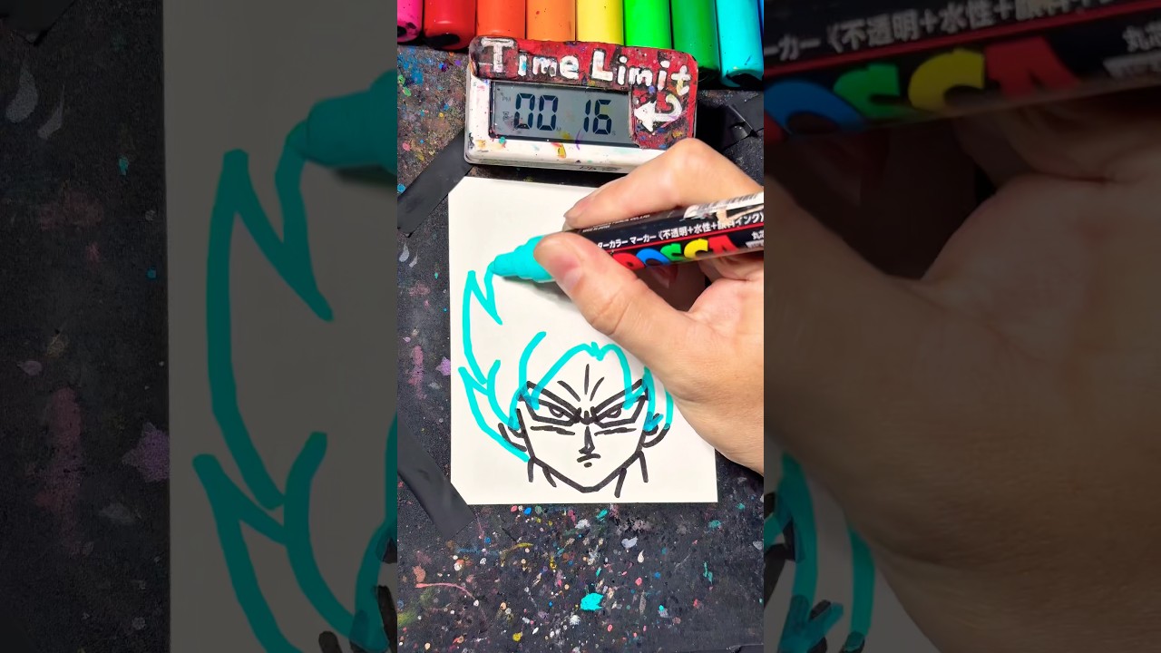 Drawing Goku (SSJ Blue) in 50Sec