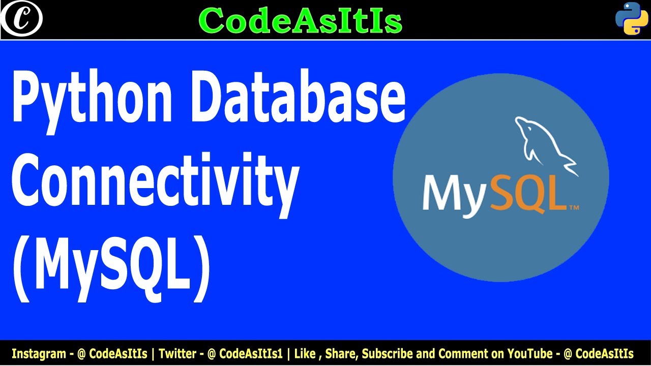 Python Database Connection | How to Connect Python with MySQL Database | Create Database & Tables