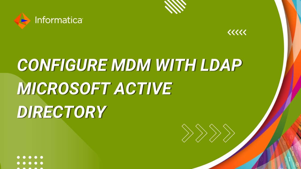 How to configure Master Data Management with LDAP Microsoft Active Directory