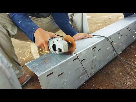membuat leter EL BOW kabel tray sampai jadi