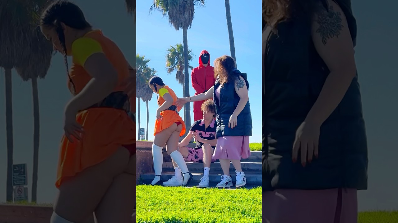 MY SKIRT ACCIDENTALLY RISED UP: What did they tell me?😣LA ELVÍRA #shorts #squidgame