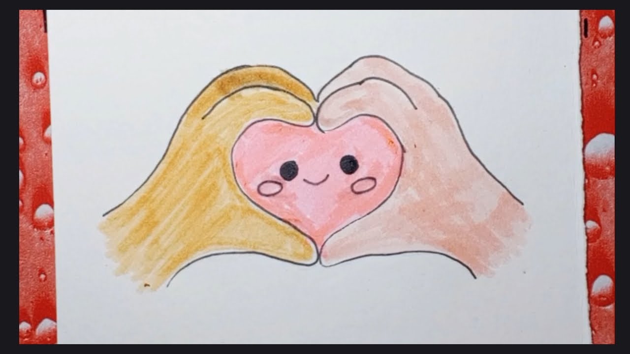 Cum să desenezi mâini care formează o inimă ❤️ | Desen ușor pas cu pas pentru începători