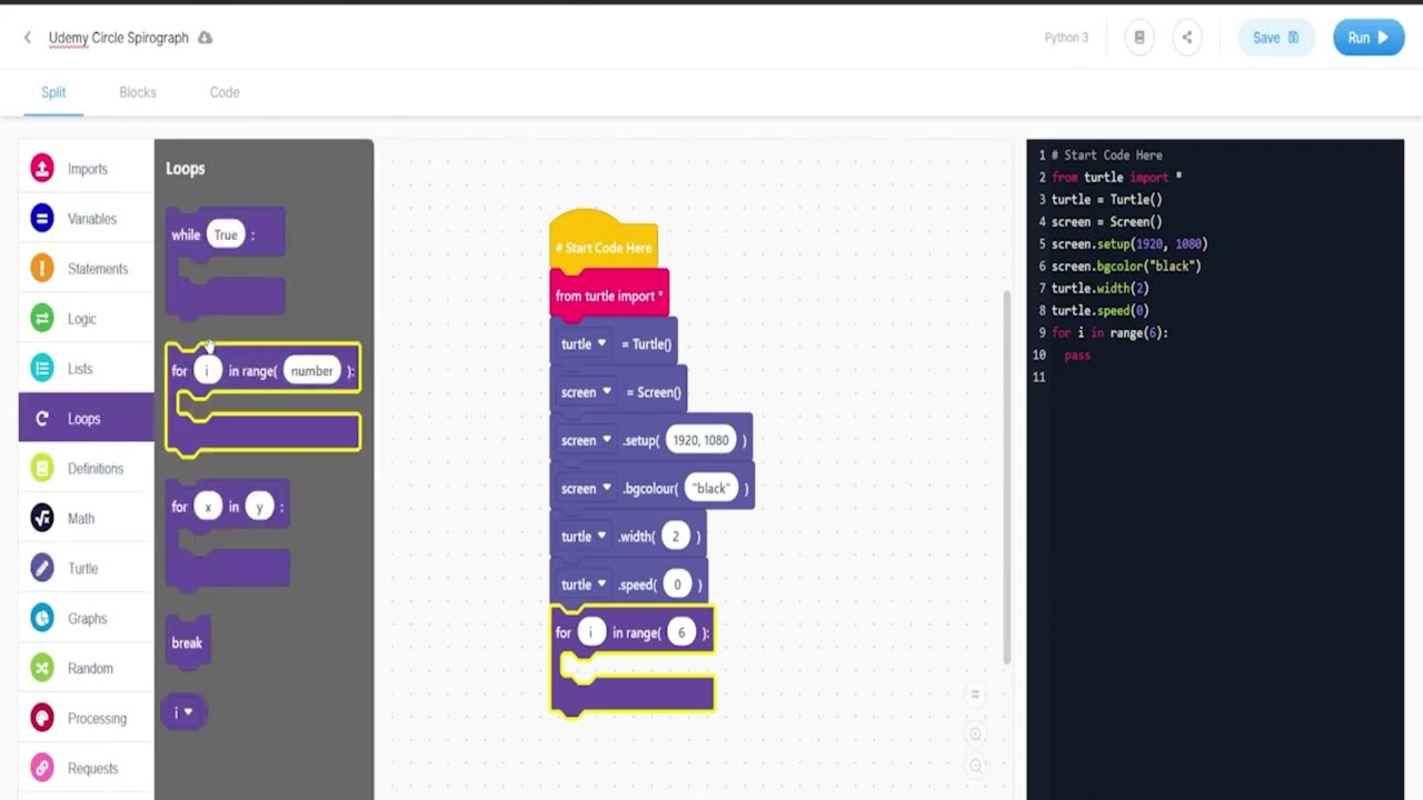 Coding Made Easy: How To Create A Circle Spirograph In Block Scripting and Python