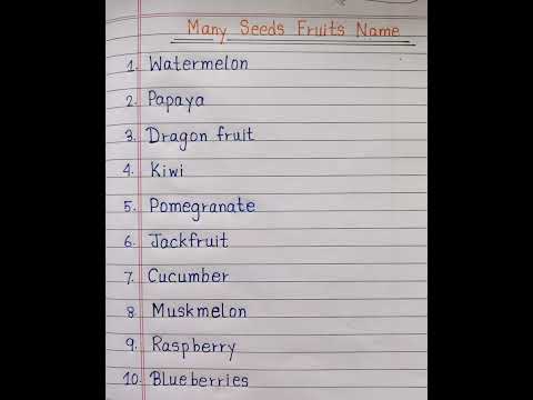Many seeds Fruits Name In English