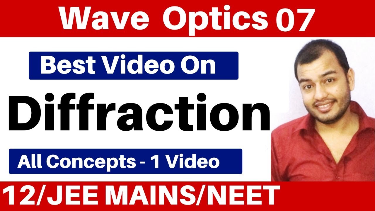 Wave Optics 07 :  Diffraction Of Light II Single Slit Diffraction II JEE/NEET