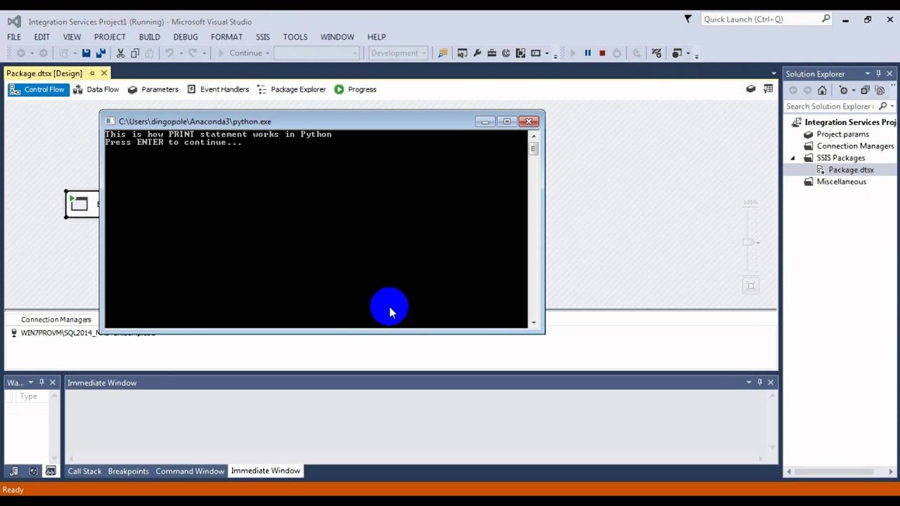 Python Code Execution Through SSIS Execute Process Task