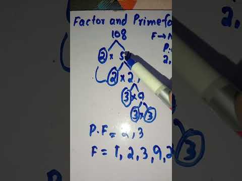 Prime factors of 108 using factor tree method | Factors of 108 using factor tree| Factor tree of 108