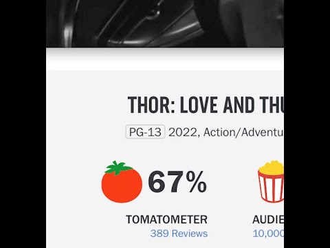 Thor 4 rotten tomato scores are unexpected