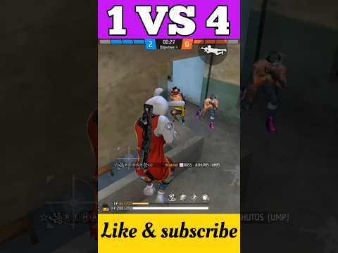 1 Vs 4 ???? Impossible Moment ???? #shorts #freefire #short