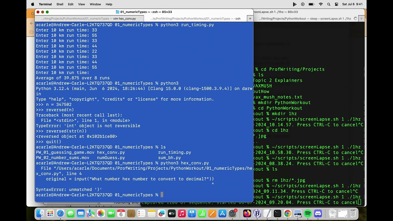 Python Workout 03 Hexadecimal