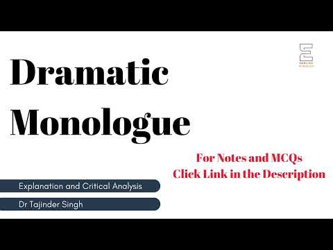 Dramatic Monologue | Literary Terms | UGC NET NTA TGT PGT English