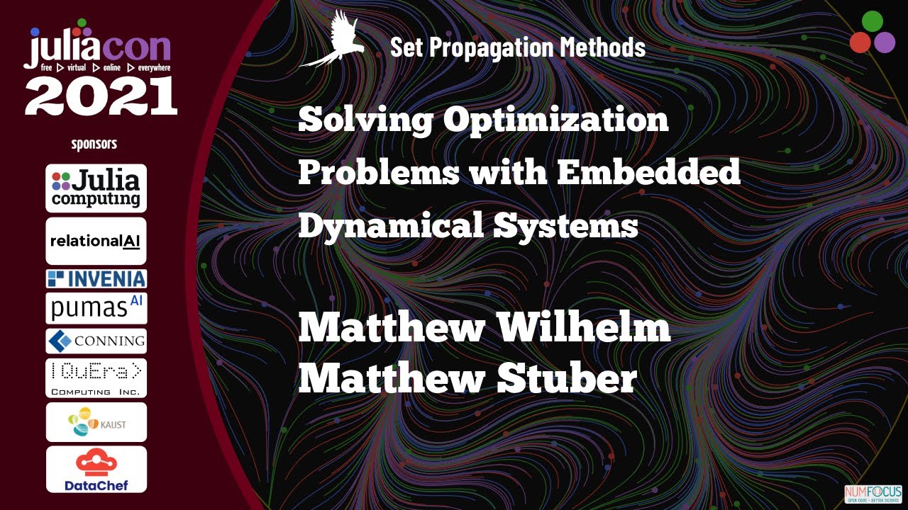 Solving Optimization Problems with Embedded Dynamical Systems | M Wilhelm, M Stuber | JuliaCon2021