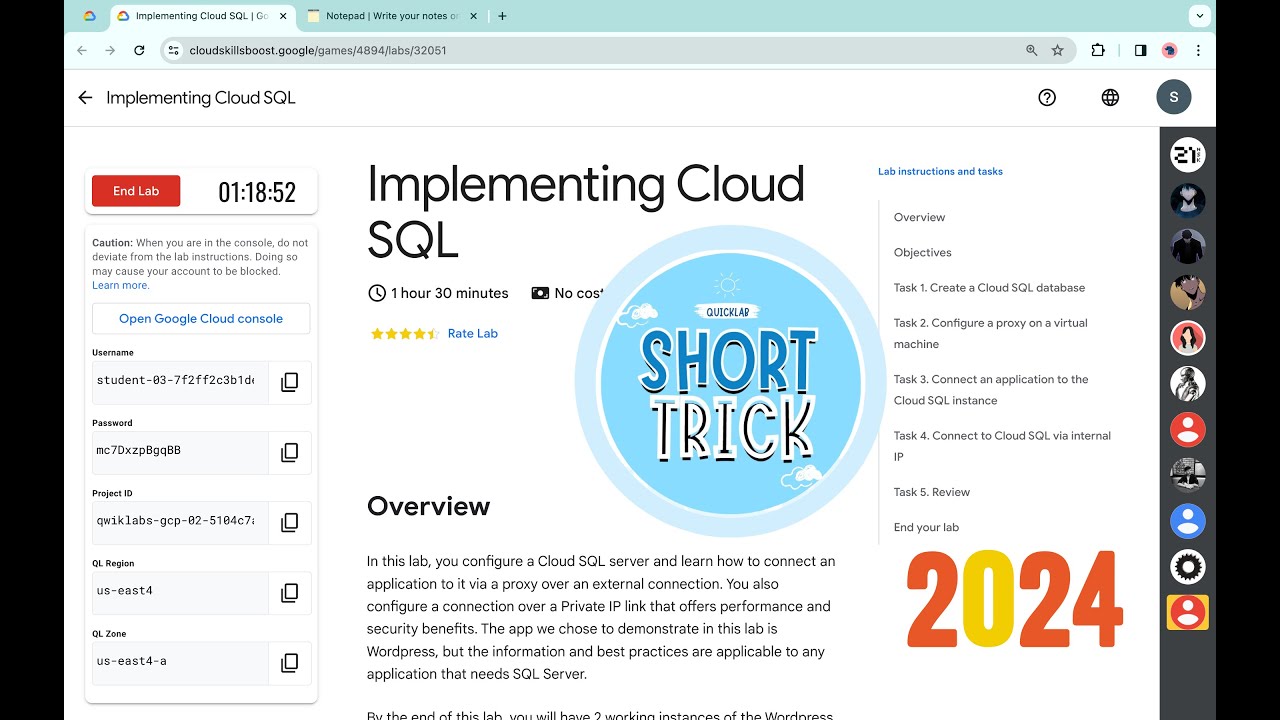 [2024] Implementing Cloud SQL || #qwiklabs || #coursera  ||  [With Explanation🗣️]