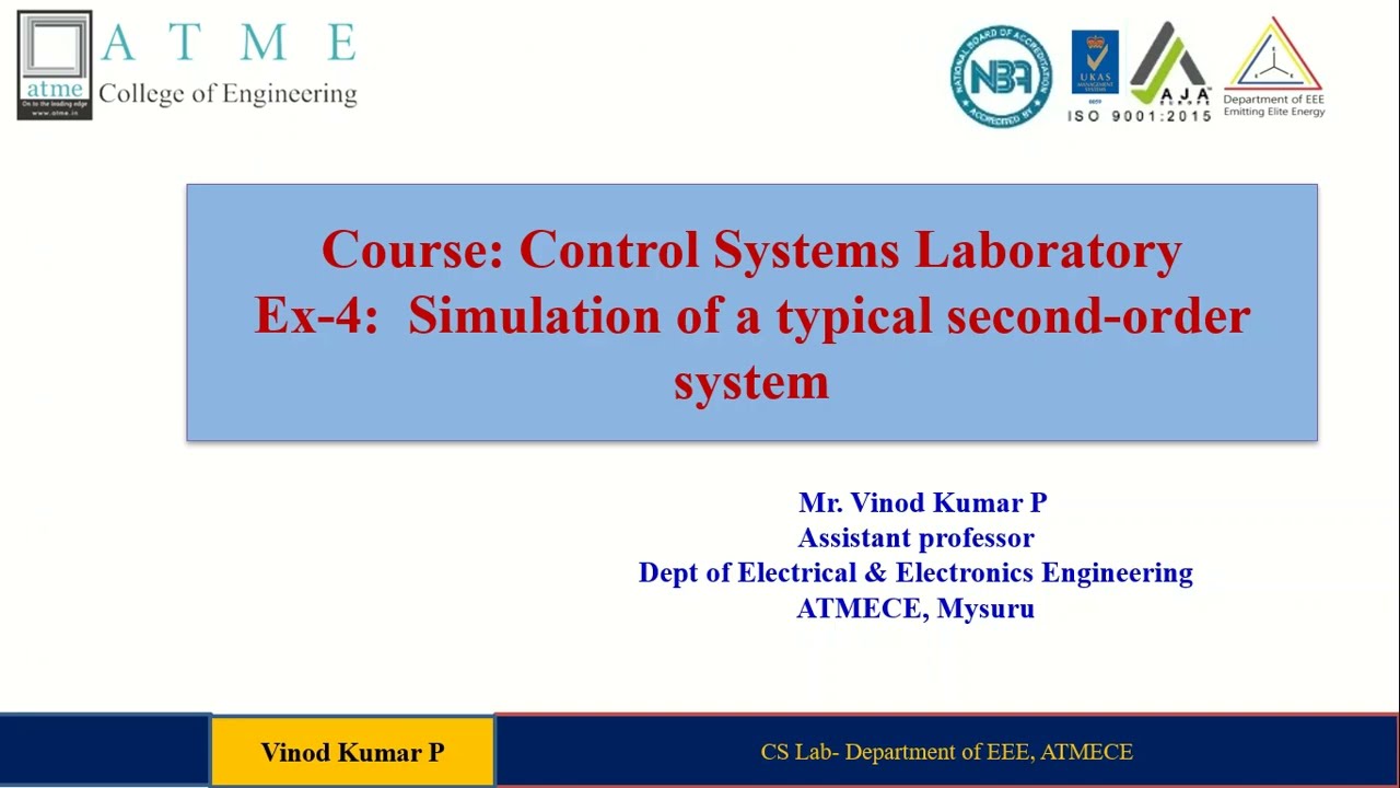 Simulate a typical second order system