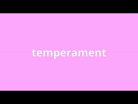 what is the meaning of temperament