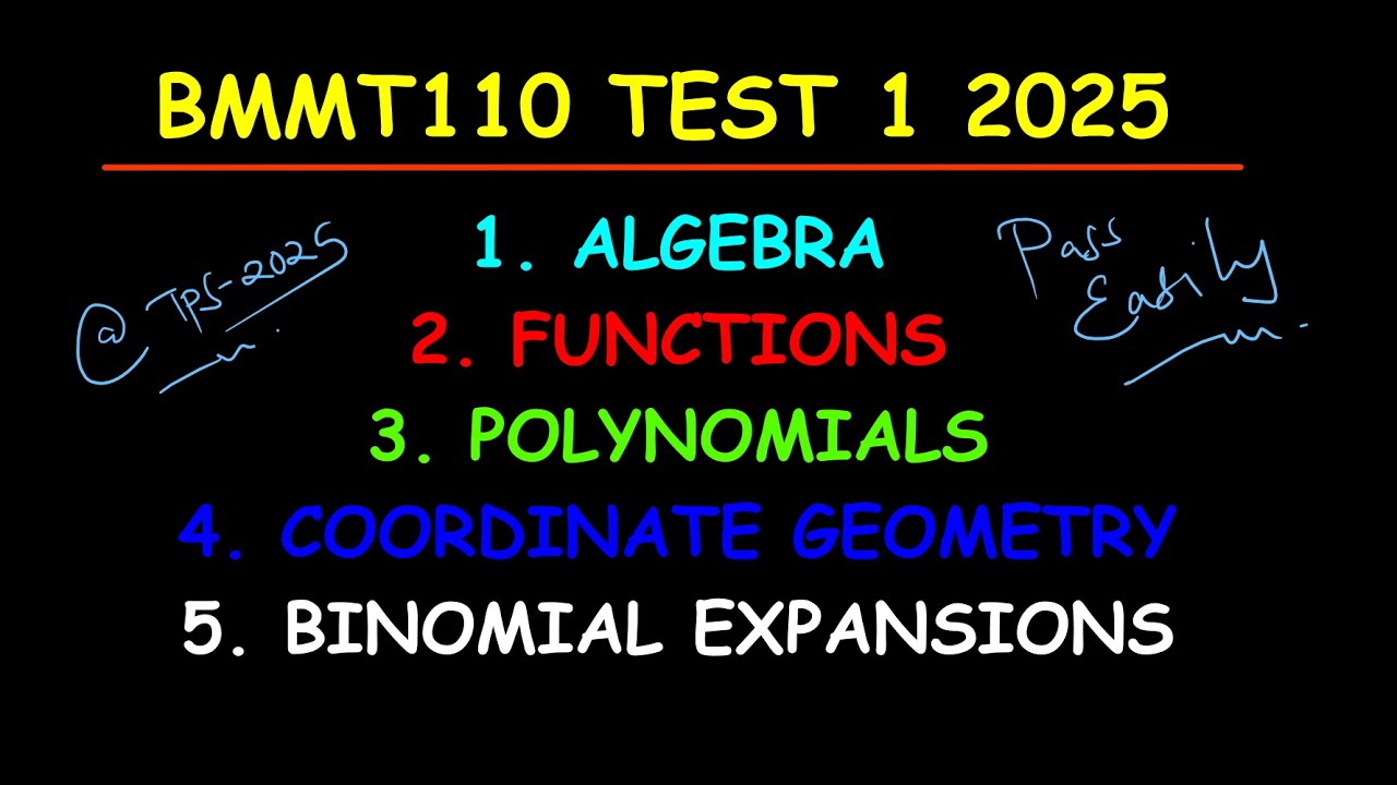 BMMT110 MATH TEST 1 2025 SOLVED. UNLIUS CAMPUS