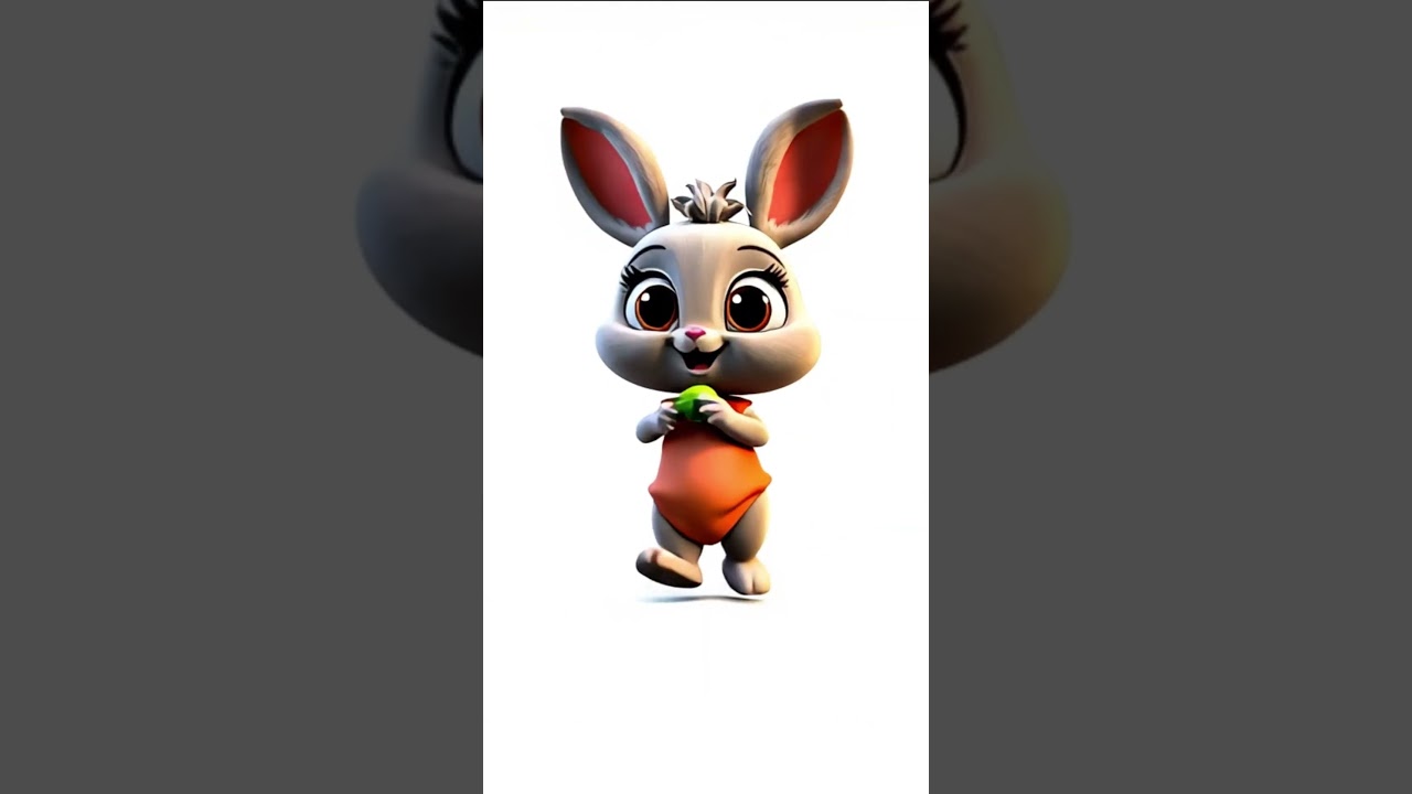 BeeHappy ✨🎵 Sensory Little Rabbit Dancing!✨ #cartoon #dancingfruits #animation #happy #funny