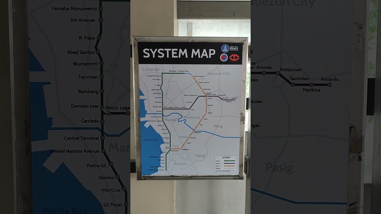 LRT 1 & SYSTEM MAP #fyp #foryou #train #LRT #MRT #shorts