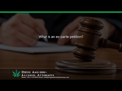What is an ex-parte petition?