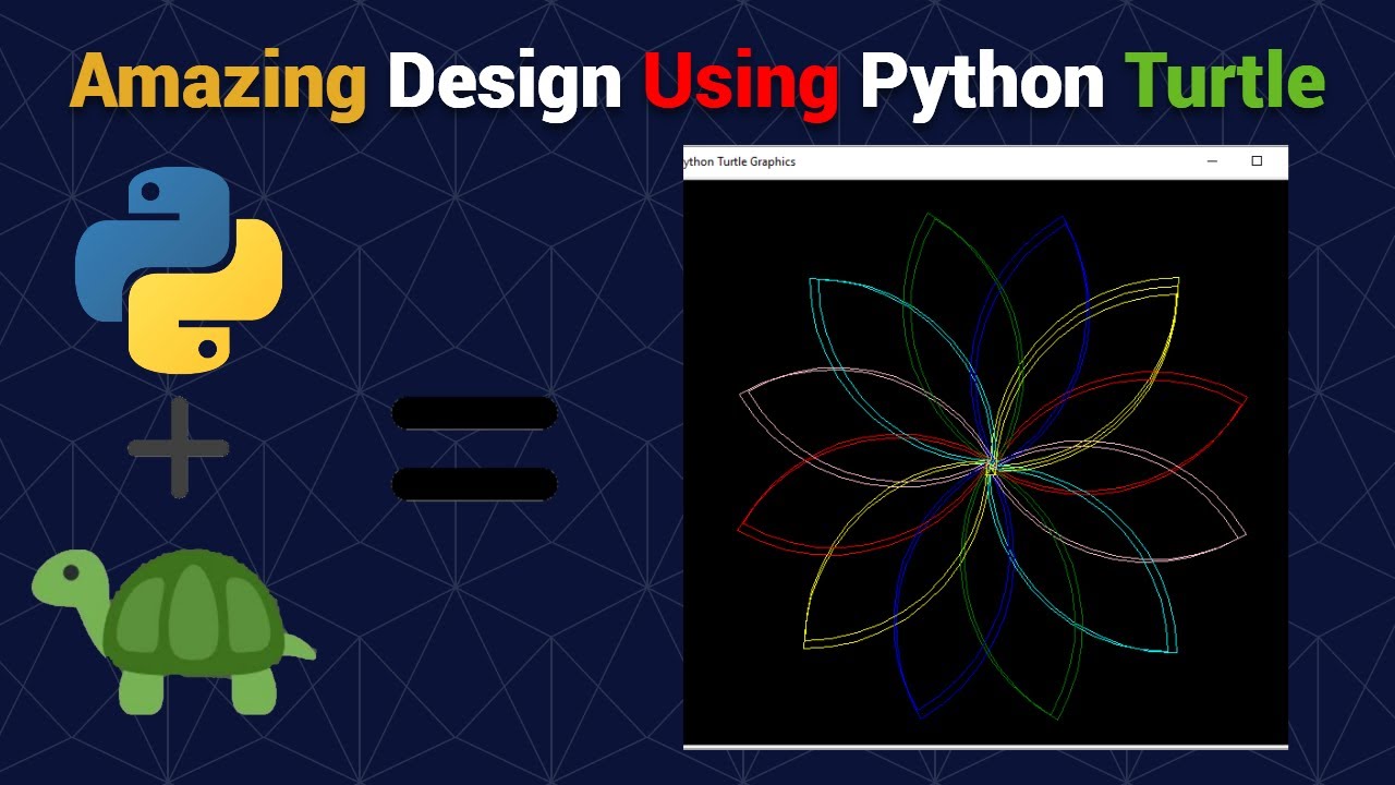 Amazing Flower Design GUI Using Python Turtle