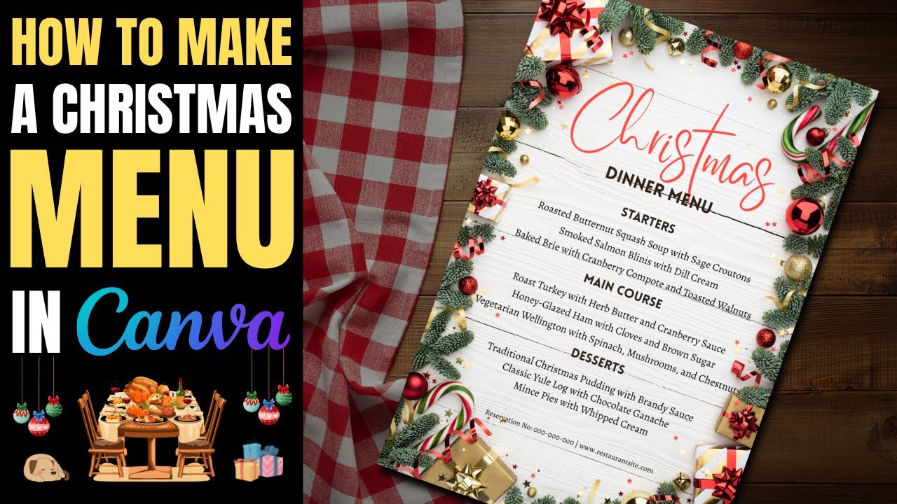 How to make a Christmas menu in Canva