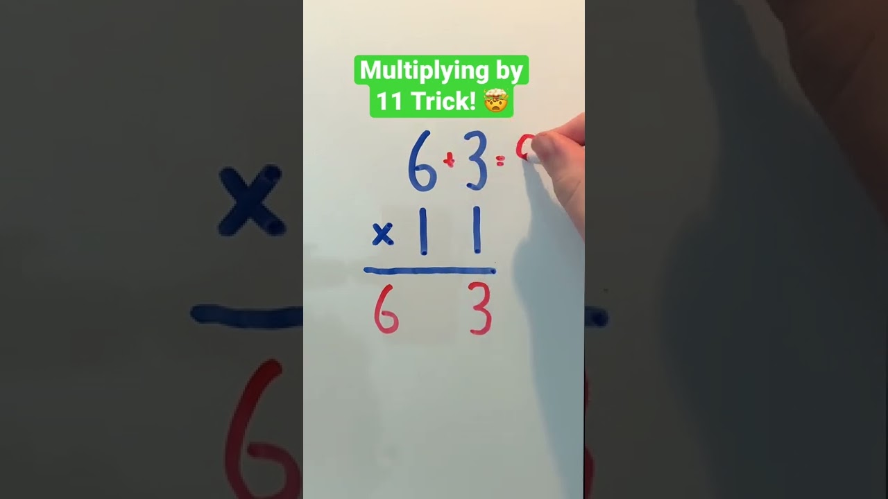 Multiplying by 11 Trick! 🤯 #Shorts #math #maths #mathematics #mathtrick #mathtricks #multiplication